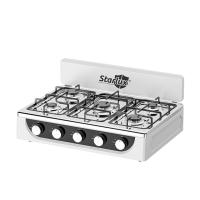 China Five Burner Gas Stove Commercial Cooking Range 660mm 6kg for Restaurant Use for sale