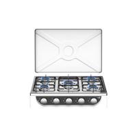 China Commercial Five Burner Gas Stove 660mm Flame Failure Safety Device Easy Flame Adjustment for sale