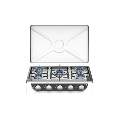 China Commercial Five Burner Gas Stove 660mm Flame Failure Safety Device Easy Flame Adjustment for sale
