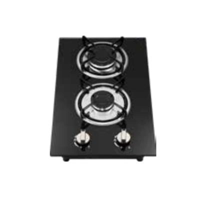 China Stainless Steel 2 Burner Gas Cooktop 300x510mm LPG NG 1.5V Pulse Ignition for sale