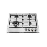 China 600mm 4 Burner Gas Cooktop 560x480mm Cutout NG/LPG Stainless Steel for sale