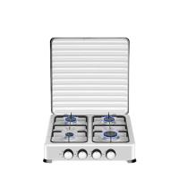 China Four Burner Gas Stove 0.5mm Coated Iron 4 Burners Commercial Kitchen Restaurant for sale