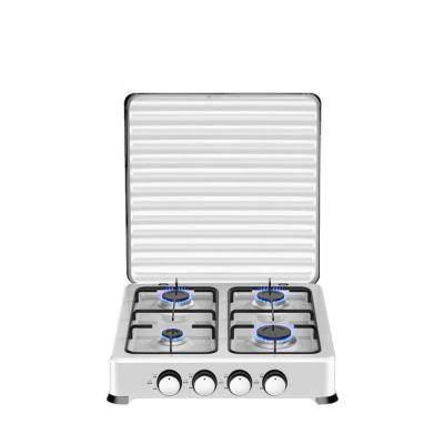 China Four Burner Gas Stove 0.5mm Coated Iron 4 Burners Commercial Kitchen Restaurant for sale