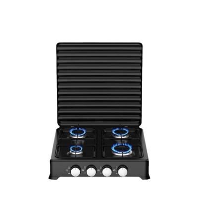 China Energy Saving Four Burner Gas Stove 0.5mm Coating Iron Easy Ignition Removable Parts for sale