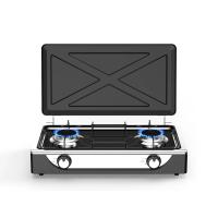 China Safe Double Burner Gas Stove with Flame Failure Protection 2 Burner Tabletop Cooktop for sale
