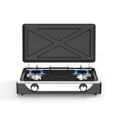 China Safe Double Burner Gas Stove with Flame Failure Protection 2 Burner Tabletop Cooktop for sale