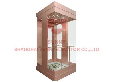 China 1.0~4.0m/S Center Opening Door Passenger Home Lift Glass Cabin For Home for sale