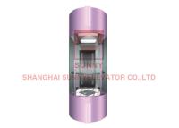 China Stainless Steel Panoramic Elevator Decoration 1.0m / S With Single Tube Handrail for sale