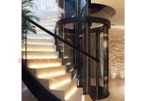 China 2 - 5 Person Residential Home Elevators With Glass Shaft And PVC Floor for sale