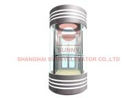 China Stainless Steel Material Panoramic Elevator 800 - 1600kg With Deceleration Device for sale