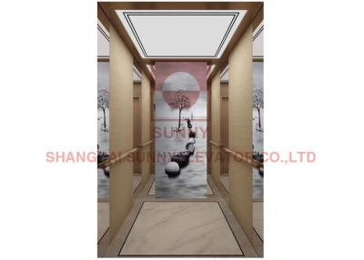 China Residential Home Elevator Safety Lift Large Capacity Titanium Stainless Steel Passenger Elevator for sale