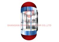 China Panoramic Sightseeing Passenger Elevator With Center Opening Door 1600kg for sale