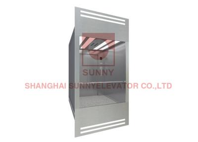 China 1600kg Panoramic Glass Elevator Lift With Hairline Stainless Steel for sale