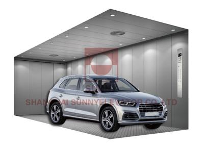 China 3000kg Large Size Etched Stainless Steel Car Elevator For Shopping Center for sale