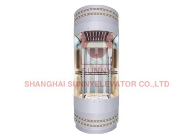 China Round Sightseeing Panoramic Glass Room Less Elevator Lifts 630KG - 1000KG for sale