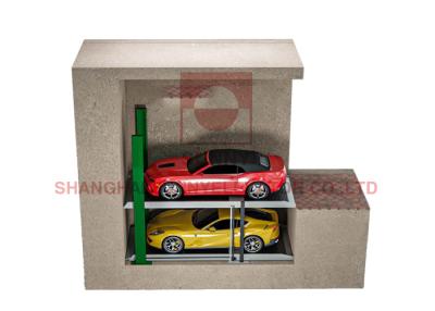 China Hydraulic 2 Post Pit Car Parking System With 2000 / 2500kg Lifting Capacity for sale