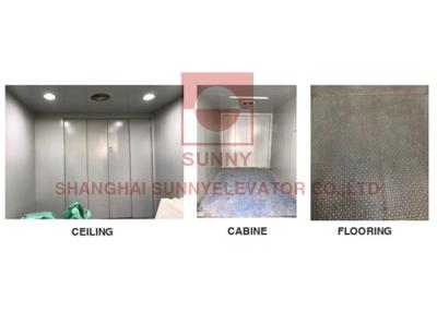 China 1.0 M/S 2 Ton Freight Elevator Lift With Steel Plate Two Panel Side Open Door for sale