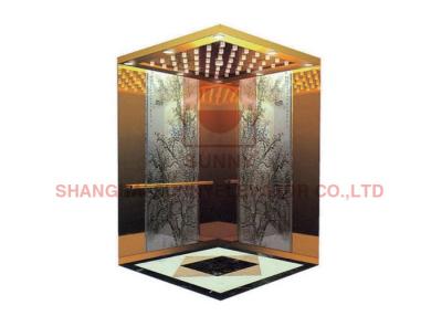 China Stainless Steel Mirror Home Panoramic Passenger Elevator Lift With Small Machine Room for sale