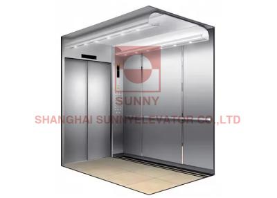 China 2000kg Load Residential Elevator With Hairline-Etched Stainless Steel Hospital Elevator for sale