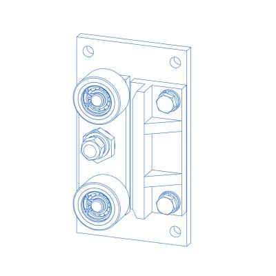 China Elevator Backpack Roller Guide Shoes With Material PU Spare Parts Elevator for sale