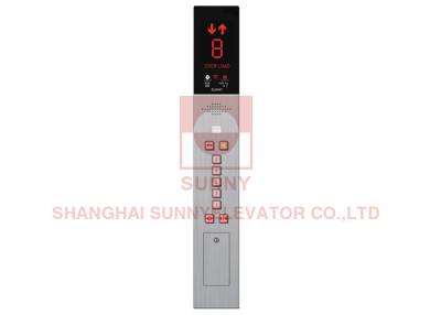 China CE ISO Hairline Stainless Steel Panel Elevator COP With Round Button For Elevator Parts for sale