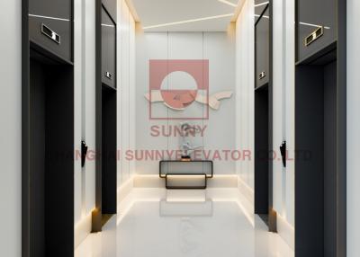 China Stainless Steel 304 Business Elevator Passenger Elevator For Luxury Hotel / Office Building for sale