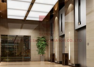 China 6 Passenger Machine Room Less Lift Stainless Steel Mrl Gearless Elevator for sale