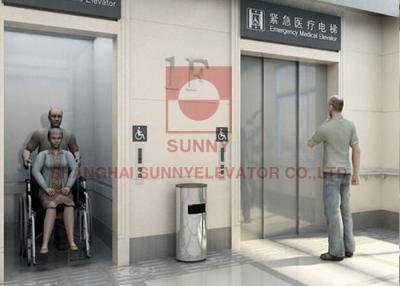 China 1.75m/S Speed Medical Bed Elevator Lift 1600kg Load 1500mm Pit High Performance for sale