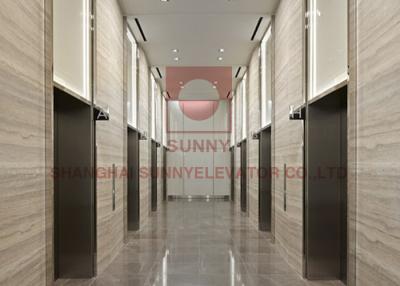 China 1000kg Passenger Elevator Hairline Stainless Steel Material High Safety for sale