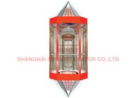 China Observation Hairline Stainless Steel Panoramic Glass Elevator Lift for sale