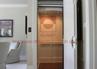 China Double Door Apartment 0.3m/S Residential Home Elevators With Deceleration Device for sale