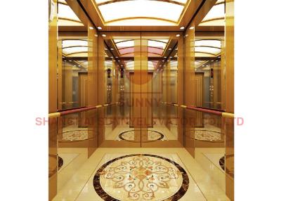 China Hairline Stainless Steel 1600kg Load Vvvf Residential Elevator for sale