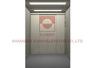 China 1.0m/S Cargo Lift Side Door Gearless Freight Elevator With Painted Steel Plate for sale