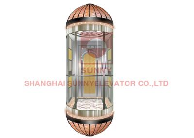 China 630kg Passenger Sightseeing VVVF Control Panoramic Elevator Lift for sale