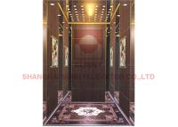 China Mirror Etching 6.0m/S 1600kg Passenger Elevator Center Opening Door for sale