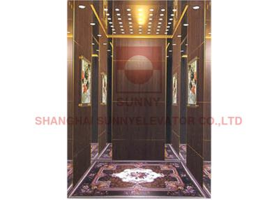China Mirror Etching 6.0m/S 1600kg Passenger Elevator Center Opening Door for sale