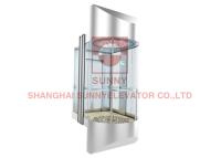 China Ventilate Single Door Kinfe 1.75m/S 800kg Panoramic Sightseeing Lift for sale