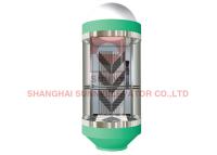 China 1000kg Hairline Steel Semicircular Three Sides Glass Panoramic Elevator for sale