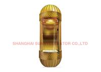 China PVC Floor Semicircle 1000kg VVVF Panoramic Glass Lifts With Center Opening Door for sale