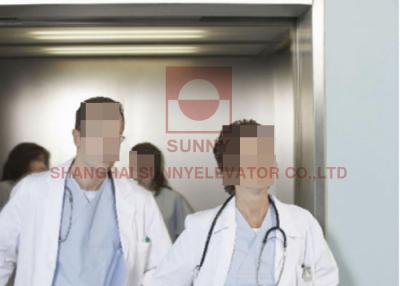 China 1600kg MRL Gearless Passenger Hospital Elevator Anti Fingerprint for sale