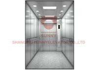 China 1000kg Load Low Noise Hospital Bed Elevator with Hairline Stainless Steel Cabin for sale