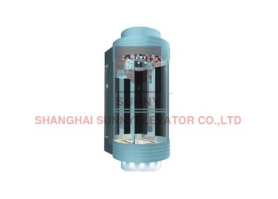 China AC Drive Glass Passenger Panoramic Elevator Without Machine Room for sale