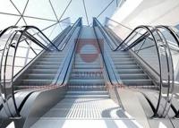 China Hairline Stainless Steel Shopping Mall Escalator 0.5m/S With Energy Saving System for sale