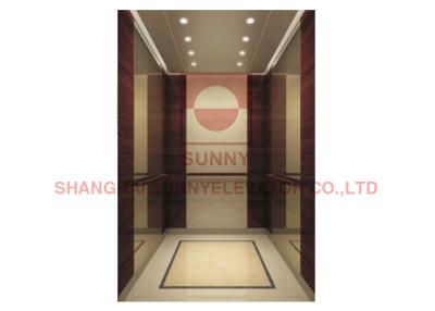 China Vvvf Control 400kg Load Residential Glass Elevator With Wood Veneer for sale