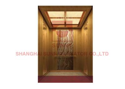 China Wood Veneer Hairline 2.0m/S Commercial Residential Home Elevators Rose Gold for sale