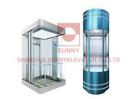 China Stainless Steel Glass Panel Observation Elevator 13 Persons Capacity for sale