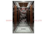 China 630-1600kg Ti Plated Mirror Passenger Elevator With Machine Room for sale