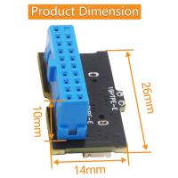 China Vertical USB 3.1 Key-A Type-E To USB 3.0 20Pin Extension Adapter for sale