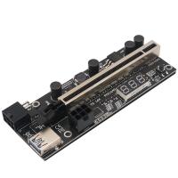 China PCIE Riser 1x To 16x Graphic Extension With Temperature Sensor For Bitcoin for sale