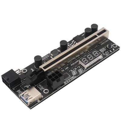 China PCIE Riser 1x To 16x Graphic Extension With Temperature Sensor For Bitcoin for sale
